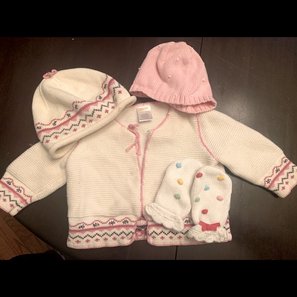 Gymboree | Matching Sets | Gymboree Baby Girl Sweater Mittens Hat Great ...